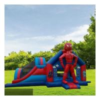 China Custom Superhero Bounce House With Slide Moonwalk Bouncer / Commercial Inflatable Combo for sale