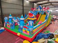 China Jungle and Sharks Theme Unisex Inflatable Bounce Jumping Castle Games with Pool Online for sale