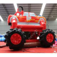 China Kids Playground Inflatable Car Bouncing House 3D Design Air Blow UP Customized Color for sale