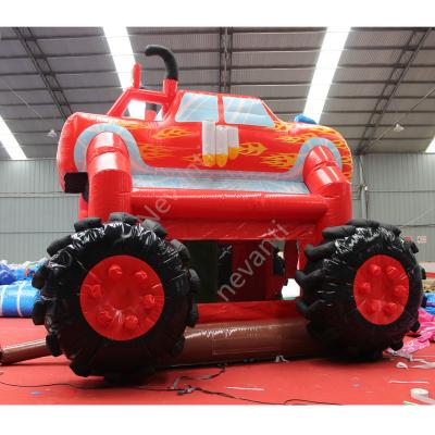 China Kids Playground Inflatable Car Bouncing House 3D Design Air Blow UP Customized Color for sale