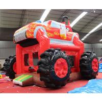 China Kids Playground Inflatable Car Bouncing House 3D Design Air Blow UP Customized Color for sale