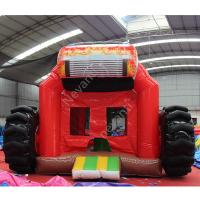 China Kids Playground Inflatable Car Bouncing House 3D Design Air Blow UP Customized Color for sale