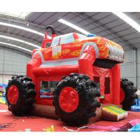 China Kids Playground Inflatable Car Bouncing House 3D Design Air Blow UP Customized Color for sale
