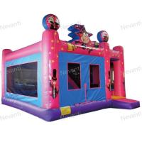China Colorful PVC Cartoon Character Inflatable Bouncer Jumping Bouncy Castle with Slide for sale
