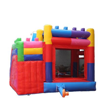 China Custom Logo Printed Jump House Inflatable Bouncer Jumping Castle With Slide 14 Years up for sale