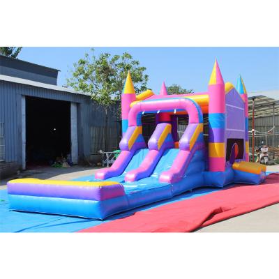 China Unisex Party Rental Equipment Large Bouncy Castle Water Slide with Customized Color for sale