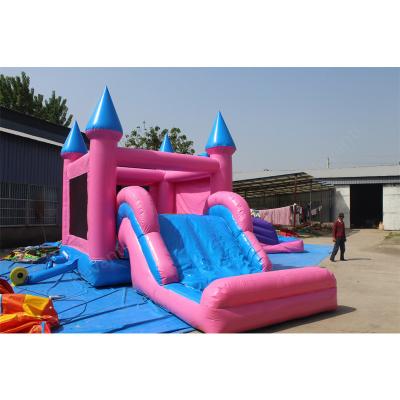 China Inflatable Castle Trampoline Slide for Kids Customized Color Commercial PVC Bouncer for sale