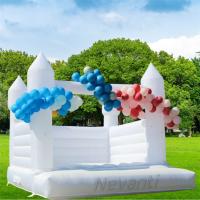 China 2024 Unisex Inflatable White Bouncy Castle with Slide and Ballpit White Packing Bag for sale