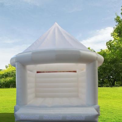 China Unisex 2024 Hot Style Commercial White Inflatable Bounce House 10x10 with Repair Kit for sale