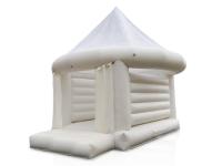 China 8-13 Years Old Inflatable Wedding Castle Pastel Bounce House with Custom Logo Printed for sale