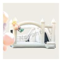 China 8-13 Years Old All White Commercial Luxury Inflatable Bounce House with Repair Kit for sale