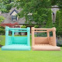 China PVC Private Label White Bouncy Castle with Free Shipping and Accessory Packing Bag for sale