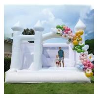 China Custom White Inflatable Bounce Castle Party Pink Wedding Bouncer House And Slide Combo for sale