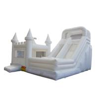 China Logo Custom Logo Printed PVC Inflatable Castle Water Slide Pool for Party Rental for sale