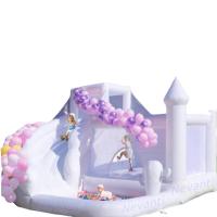China Logo Custom Logo Printed PVC Inflatable Castle Water Slide Pool for Party Rental for sale