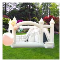 China White Bouncy Castle Inflatable Moon Jumping Bounce House for Commercial Party Rental for sale