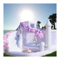 China White Bouncy Castle Inflatable Moon Jumping Bounce House for Commercial Party Rental for sale