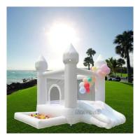 China White Bouncy Castle Inflatable Moon Jumping Bounce House for Commercial Party Rental for sale