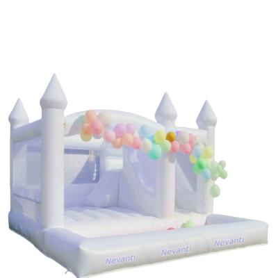 China Mini Inflatable Bouncer Castle with Customized Size and White PVC Material for sale
