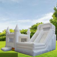 China Castle Adventure Customized Color Inflatable White Bouncer with Slide for sale
