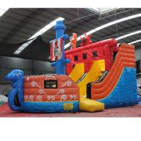 China Highly Durable Popular Inflatable Pirate Ship Water Slide Jumping Castles With Prices for sale