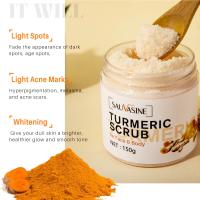 China Organic Turmeric Whitening Body Scrub 200ml Deep Exfoliating Remove Blackhead for sale