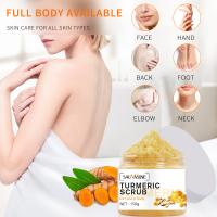 China Organic Turmeric Whitening Body Scrub 200ml Deep Exfoliating Remove Blackhead for sale