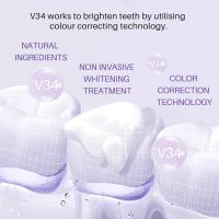 China V34 Colour Corrector Teeth Whitening Serum Foam 30ml Purple Toothpaste for Professional Brightening for sale