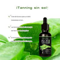 China Dark Brown Sunless Tanning Oil Drops 100ml Aloe Vera Indoor Fake Tan Potion for sale