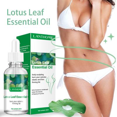 China 20ml Lotus Leaf Massage Essential Oil for Slimming Lifting Firming Big Belly Thigh Shaping for sale