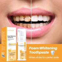 China Fruit Smell Tooth Cleaning Mousse 4ml Bleaching Remove Stains Whitening Foam Toothpaste for sale