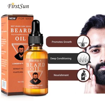 China Vitamin E Amino Acid Beard Oil 30ml Natural Beard Grooming Essential Oil for Men for sale