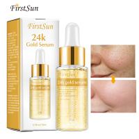 China Organic Lift 24k Gold Face Serum Moisturizing Essential Oil Firming 15ml Anti Aging Whitening for sale
