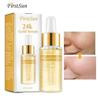 China Organic Lift 24k Gold Face Serum Moisturizing Essential Oil Firming 15ml Anti Aging Whitening for sale