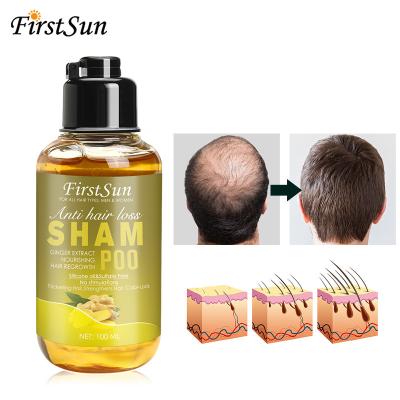 China Firstsun Ginger Shampoo for Hair Growth 100ml Organic Anti Hair Loss Moisturizing Shampoo for sale