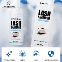 China Lanthome Lash Shampoo With Brush 50ml Lash Foam Cleanser for sale