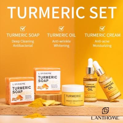 China OEM ODM Turmeric Skin Care Set Anti Acne Tighten Pores 100ml Customizable for sale