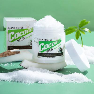 China Coconut Milk Body Scrub Sugar Salt Deep Cleaning Exfoliating Whitening 250g for sale