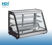 China 130L Curved Glass Cake Display Fridge Freestanding Adjustable Chrome Plated for sale