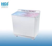 China Glass Door Automatic Twin Tub Vertical Washing Machine 13Kg / 7Kg for sale