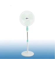 China Round Base Floor Standing Mental Electric Air Cooler Fan Blue for sale