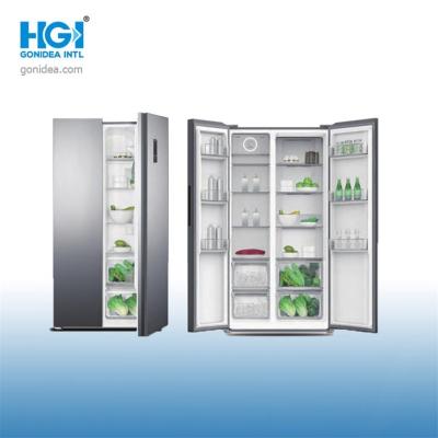 China Smooth Touch Frost Free Digital Side By Side Refrigerator Black for sale