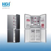 China Frost Free French Style Four Door Bottom Mount Refrigerator Silver for sale