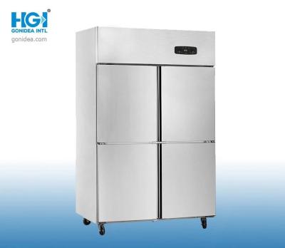 China Vertical Stainless Steel Kitchen Freezer Commercial Refrigerator With 4 Door for sale