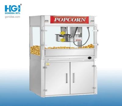 China 30oz Floor Standing Stainless Steel Popcorn Maker Machine With Wheel for sale