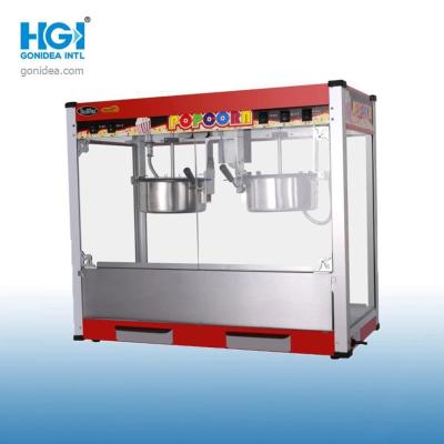 China Stainless Steel Electrical Commercial Popcorn Maker Machine Twin Pot Table Top for sale
