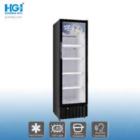 China Portable Single Glass Door Beverage Upright Showcase Cooler Drinks Fridge 280L for sale