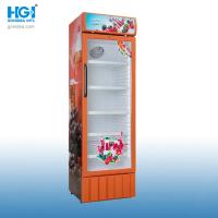 China Glass Single Door Swing Upright Showcase Cooler 370L Commercial Refrigerator for sale