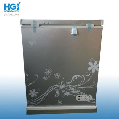 China Floweral Silver Gray Deep Chest Freezer Mechanical Temperature Control With Door Lock for sale
