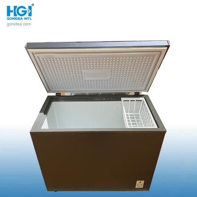 China 230L Energy Saving Manual Defrost Freezer With Sliding Glass Door for sale